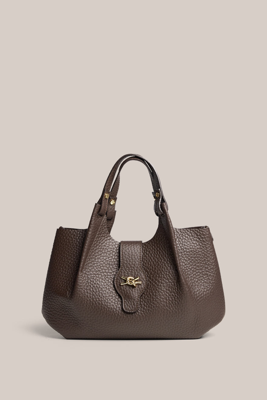Grace Small Dark Chocolate East West Tote – VESTIRSI ITALY LLC